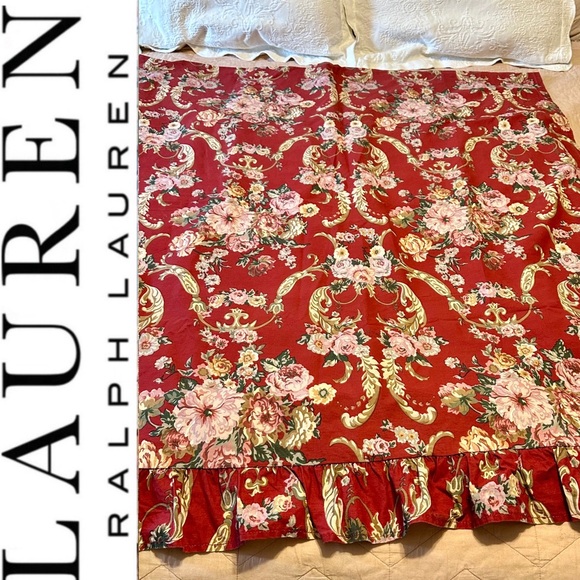Ralph Lauren | Bedding | Ralph Lauren Marseille Red Floral Roses Full ...